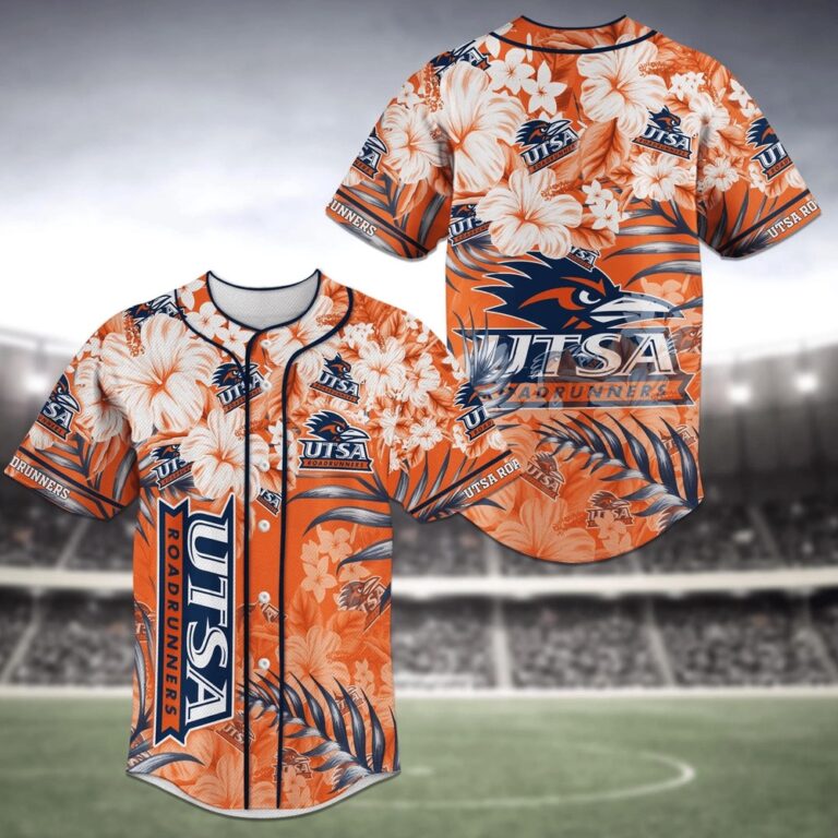 NCAA UTSA Roadrunners Baseball Jersey Shirt Flower - Siblinglove
