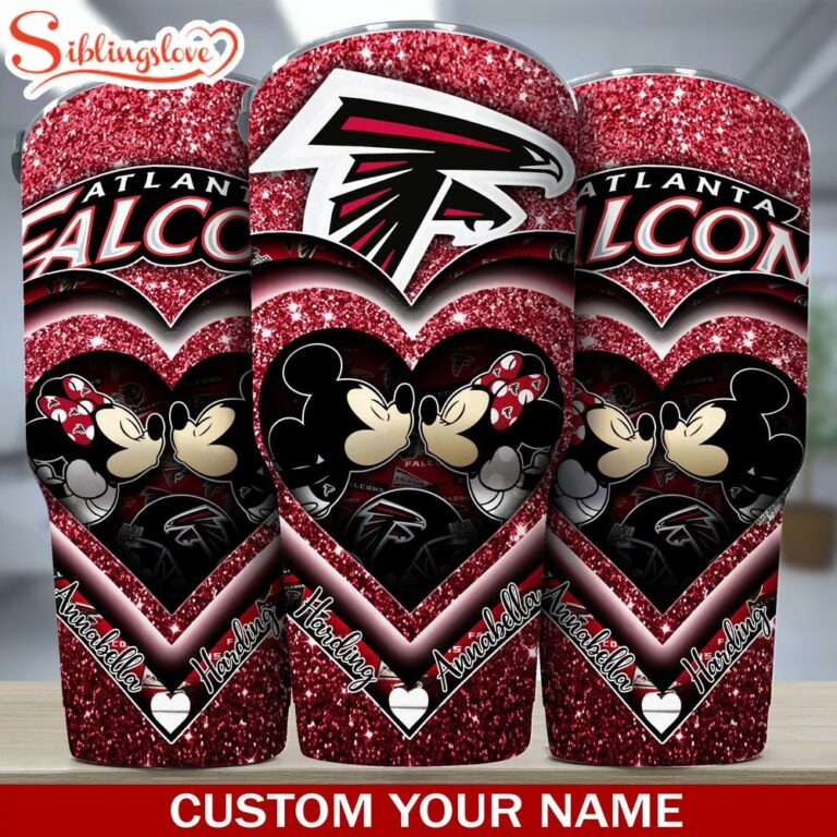 Custom Name Atlanta Falcons NFL Mickey Minnie Couple Valentine Day ...
