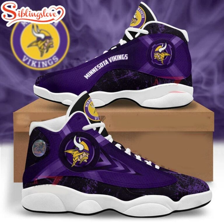Minnesota Vikings NFL Air Jordan 13 Shoes For Fans - Siblinglove
