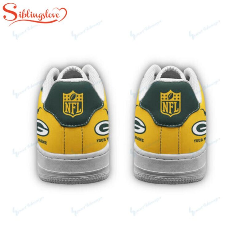Personalized Name Green Bay Packers Air Force 1 Shoes - Siblinglove