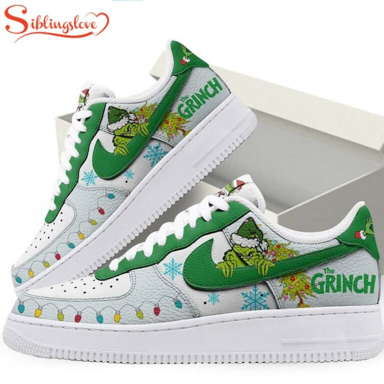The Grinch Steal Christmas Light Cartoon Gift Air Force 1 Shoes ...